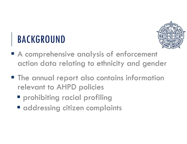 Item # 4 - PPT Racial Profiling Report | PPT