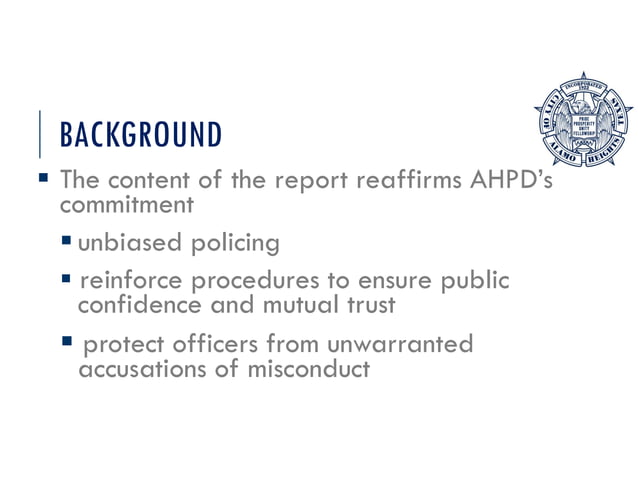 Item # 4 - PPT Racial Profiling Report | PPT