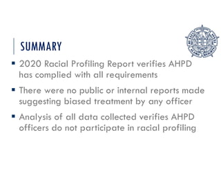 Item # 4 - PPT Racial Profiling Report | PPT