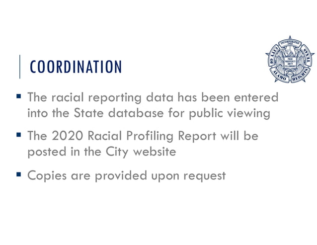 Item # 4 - PPT Racial Profiling Report | PPT