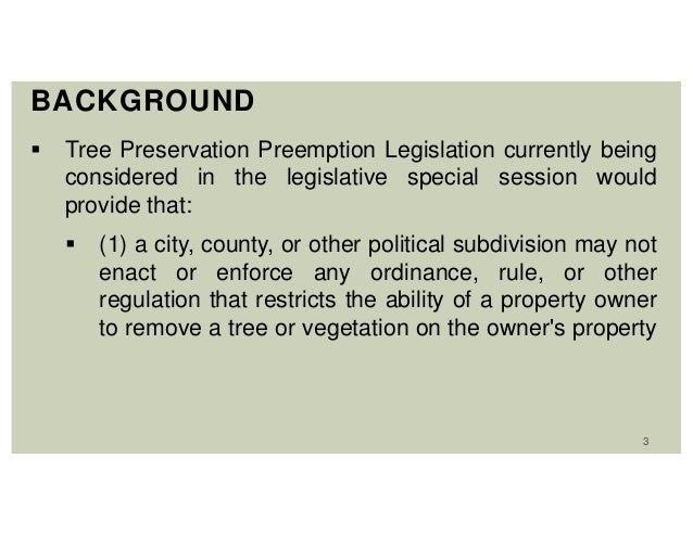 Item #4 PPT Tree Ordinance Legislation