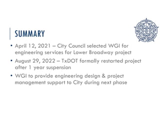 Item # 4 - PPT WGI WA #2 for Lower Broadway | PPT