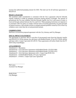 Item # 4 - Water Rights Sub-Lease Agreements | PDF