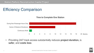 WMATA Station Platform Reconstruction Capital Project Summer 2019 | PPTX