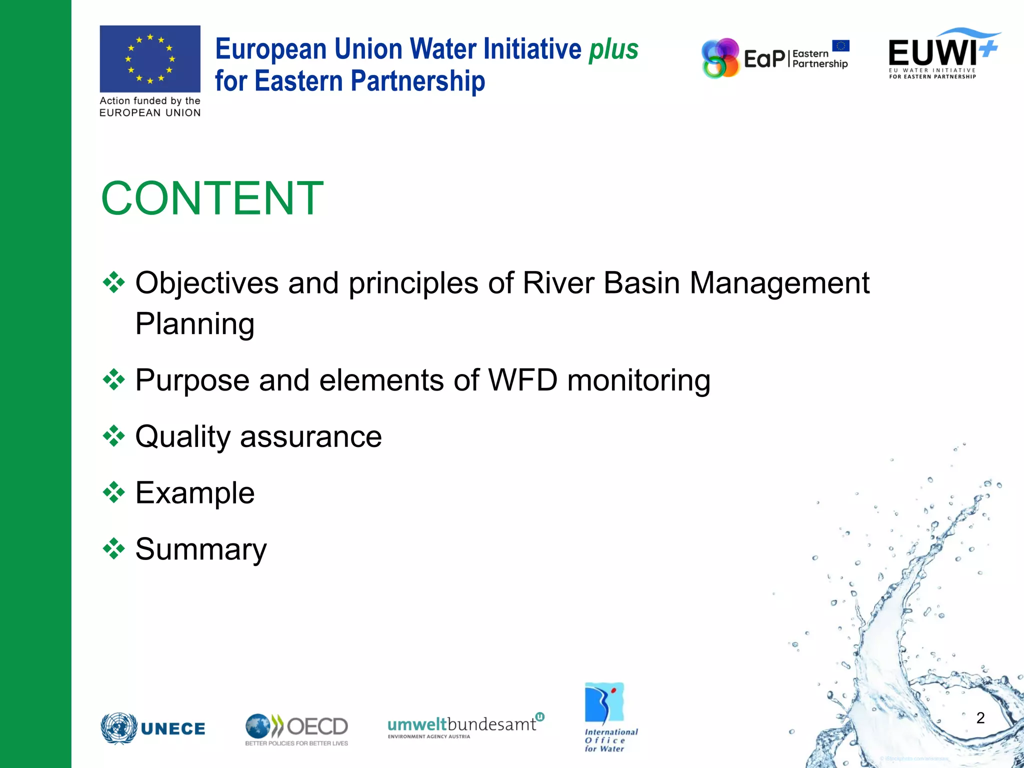 “Data and monitoring to inform water management. Elements and role of ...