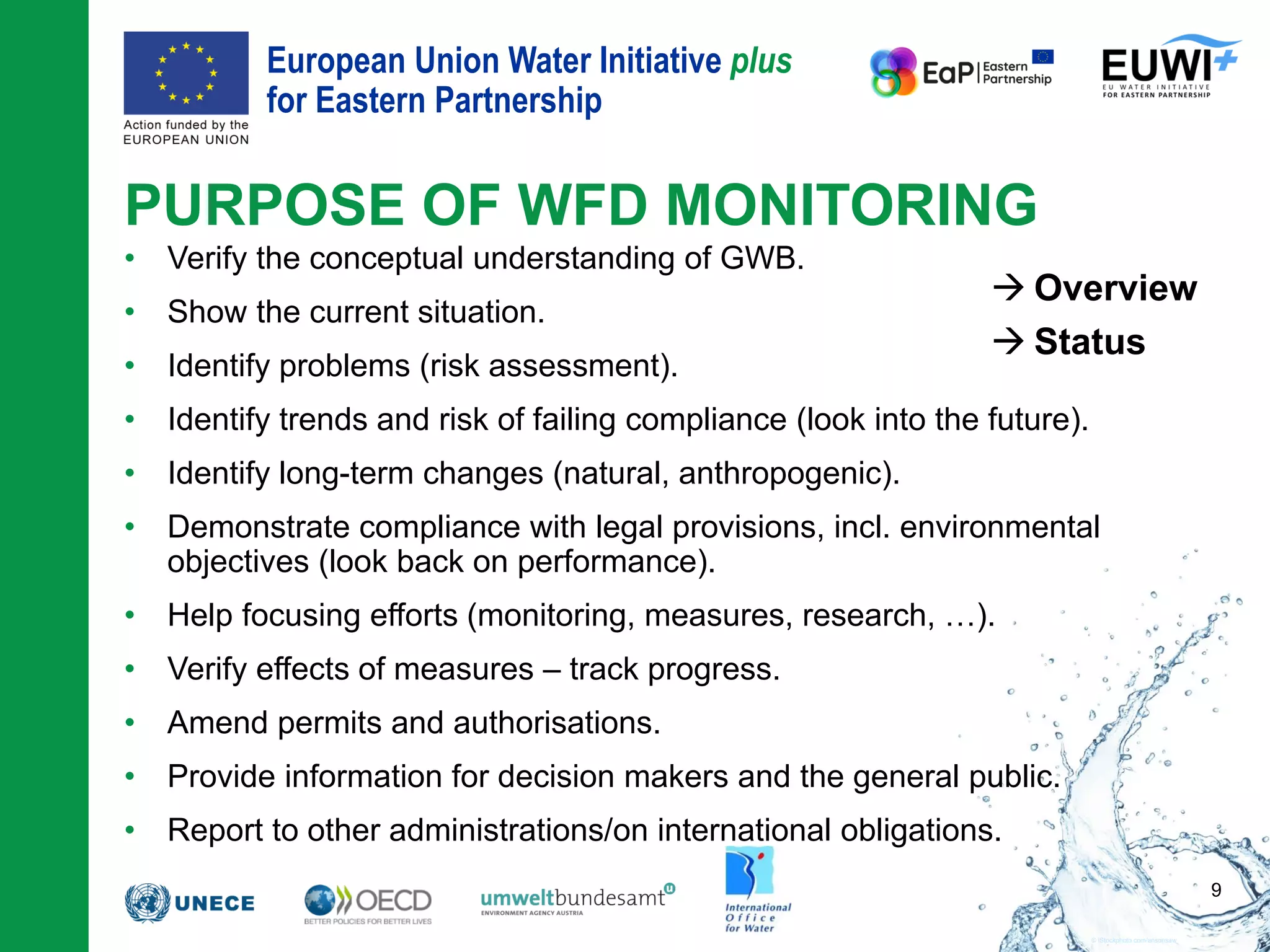 “Data and monitoring to inform water management. Elements and role of ...