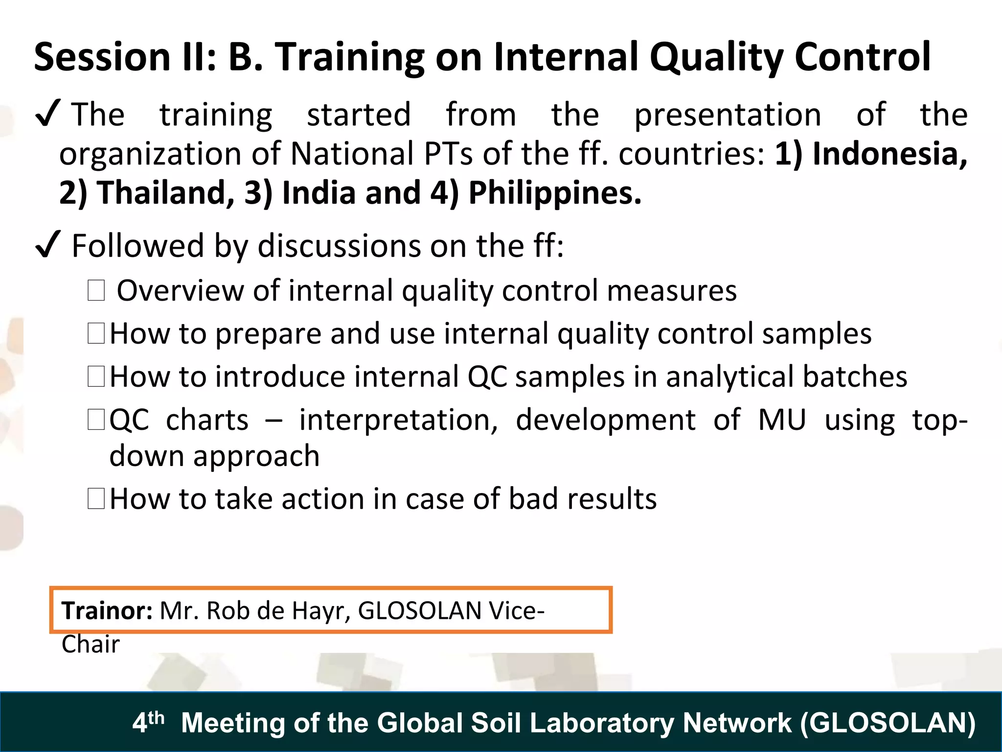 Item 4. Report from the Asian Soil Laboratory Network (SEALNET) | PPT