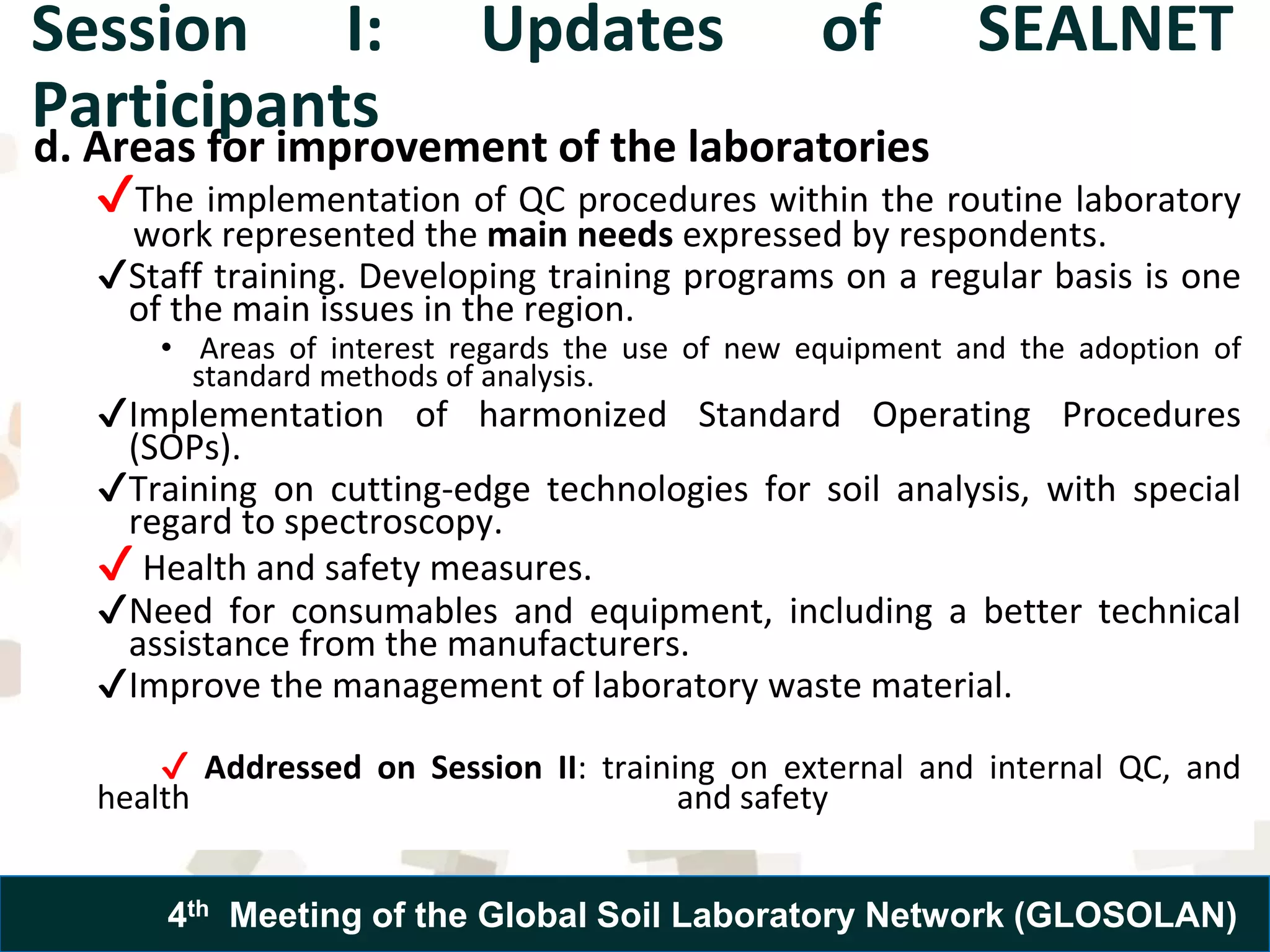 Item 4. Report from the Asian Soil Laboratory Network (SEALNET) | PPTX
