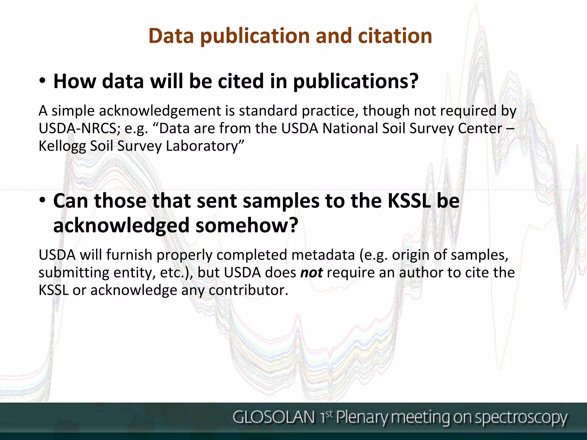 Item 5: Introduction to the Global Spectral Calibration Library | PPTX