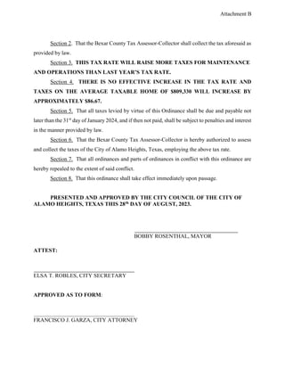 Item # 5 - Budget and Tax Ordinances | PDF