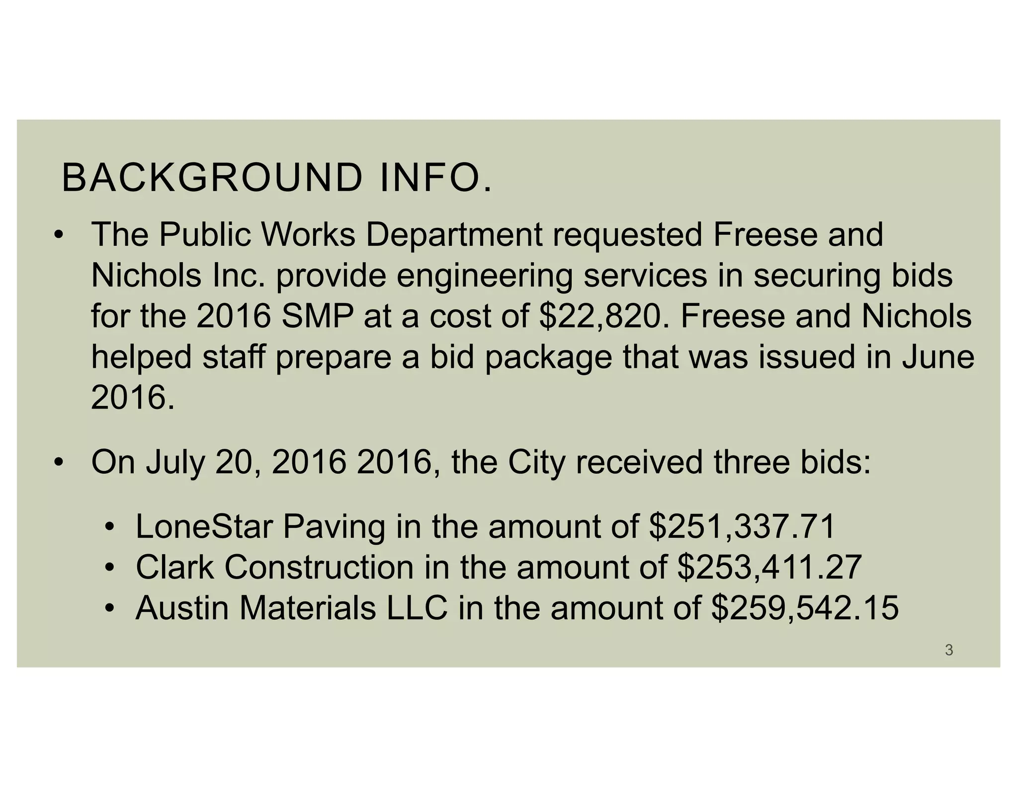 Item #5 ppt - 2016 smp low bid | PDF