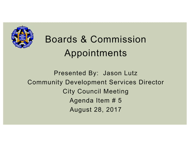 Item #5 ppt boards and commission appt | PDF