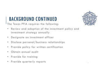 Item # 5 - PPT Investment Policy | PPT