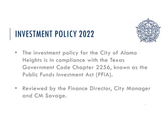 Item # 5 - PPT Investment Policy | PDF