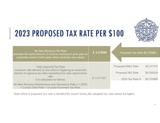 Item # 5 - PPT Proposed 2023 Tax Rate | PDF | Business Accounting ...