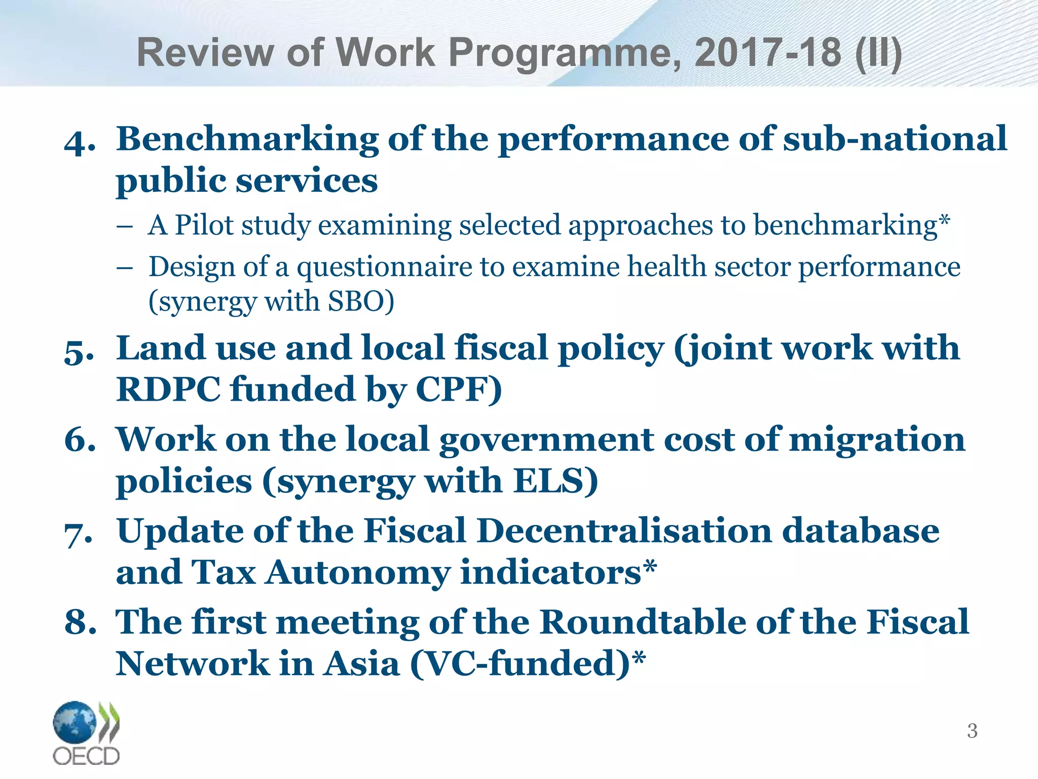 OECD - Fiscal Network Work Programme (Item5) | PPT