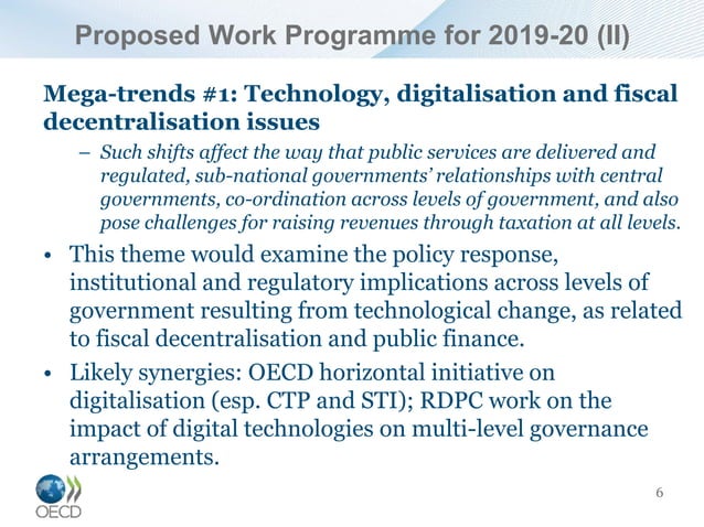 OECD - Fiscal Network Work Programme (Item5) | PPT