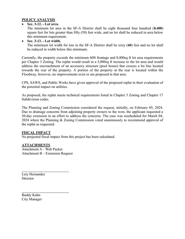 Item # 5&6 - 218 Canyon Drive replat prop. | PDF