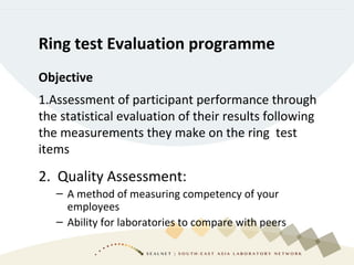 Item 5. Evaluation of the ring test results | PPT