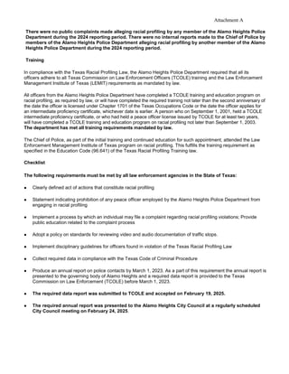 Item # 6 - 2024 Racial Profiling Report | PDF