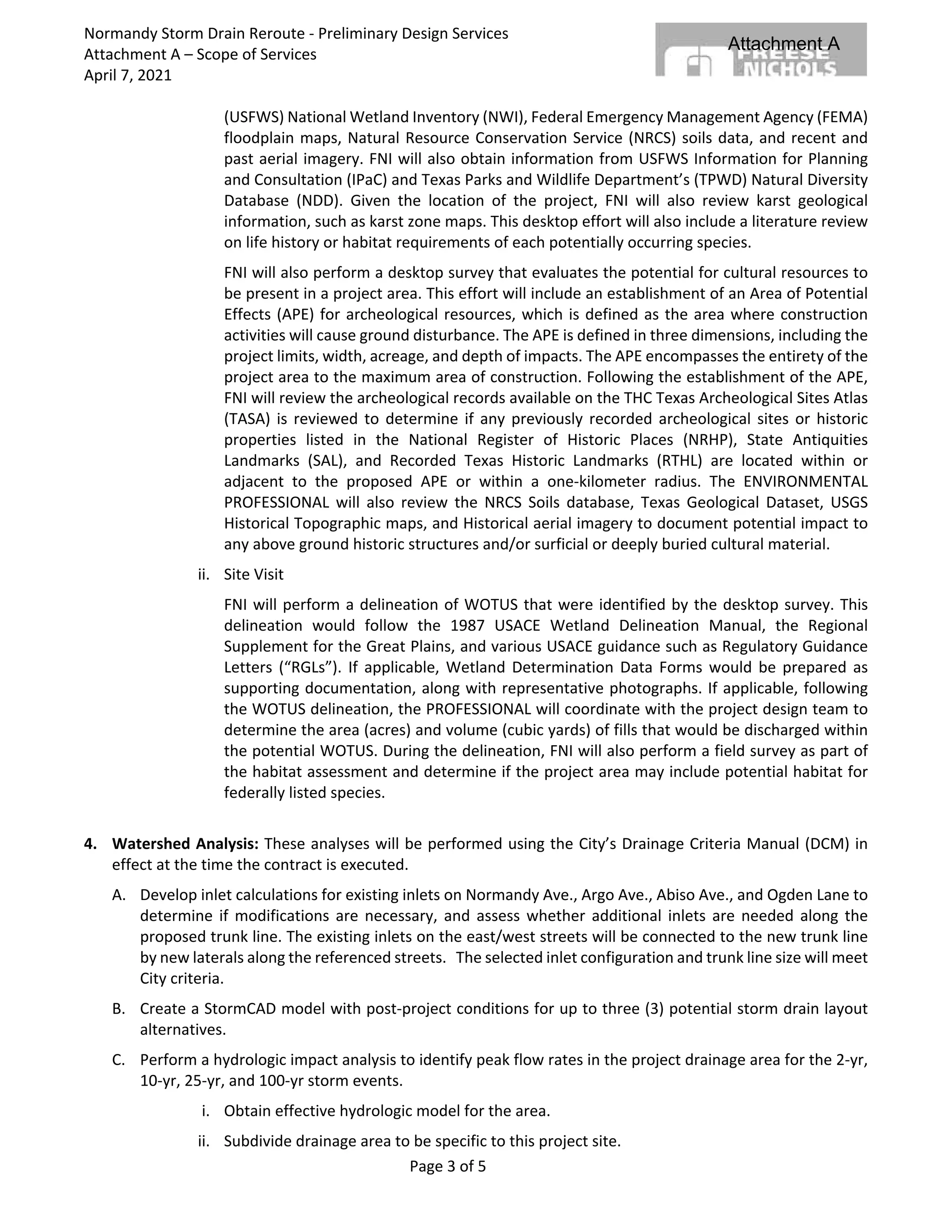 Item # 6 - Freese & Nichols Normandy Storm Drain | PDF