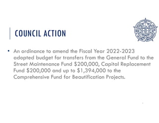 Item # 6 - PPT Budget Amendment FY 2022-23 | PDF