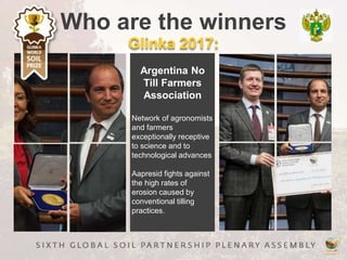 Report on the Glinka World Soil Prize: for information and decision ...