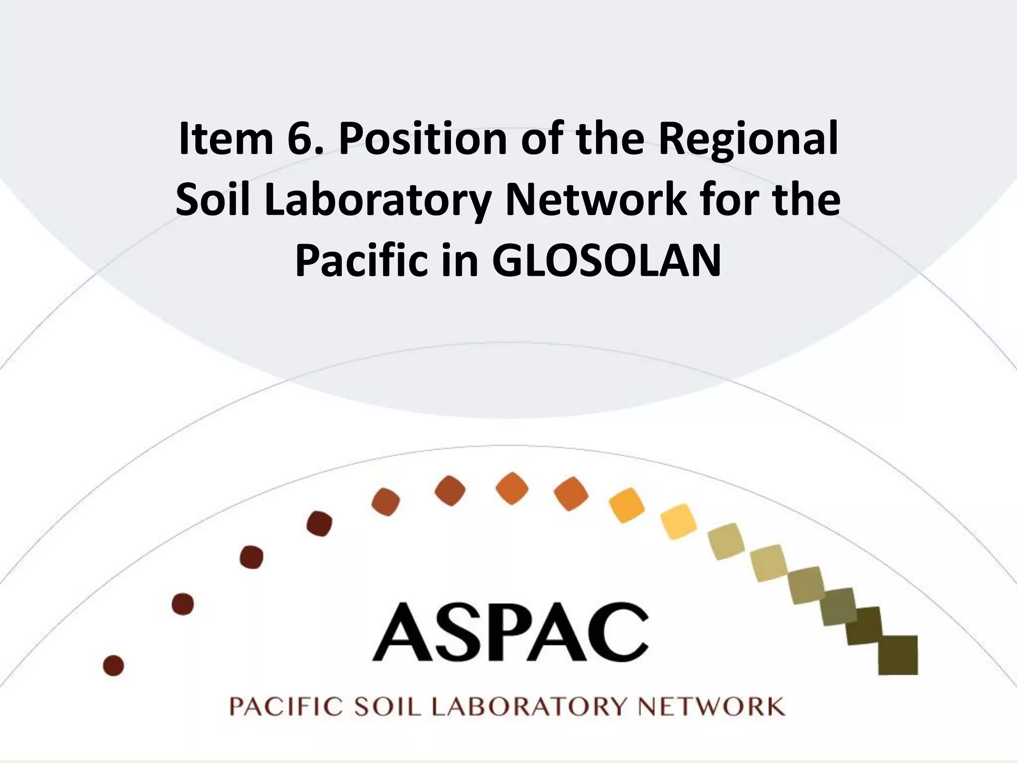 Item 6 position of aspac in GLOSOLAN | PPT