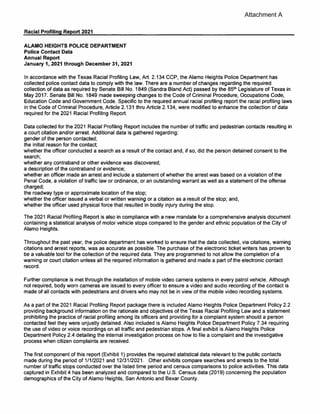 Item # 7 2021 Racial Profiling Report | PDF
