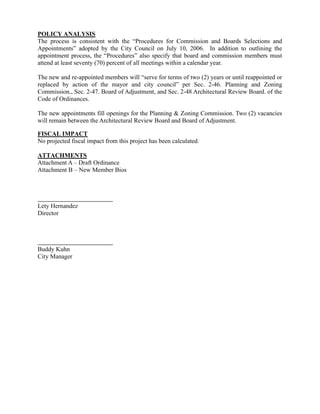 Item # 7 - Boards & Commission Appointments | PDF