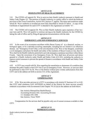 Item # 7 - Interlocal Agreement with San Antonio Metro Health District ...