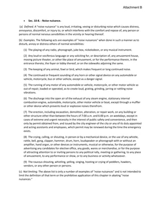 Item # 7 - Noise Ordinance Amendment | PDF