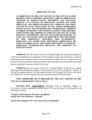 Item # 7 - Noise Ordinance Amendment | PDF