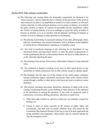 Item # 7 - Noise Ordinance Amendment | PDF
