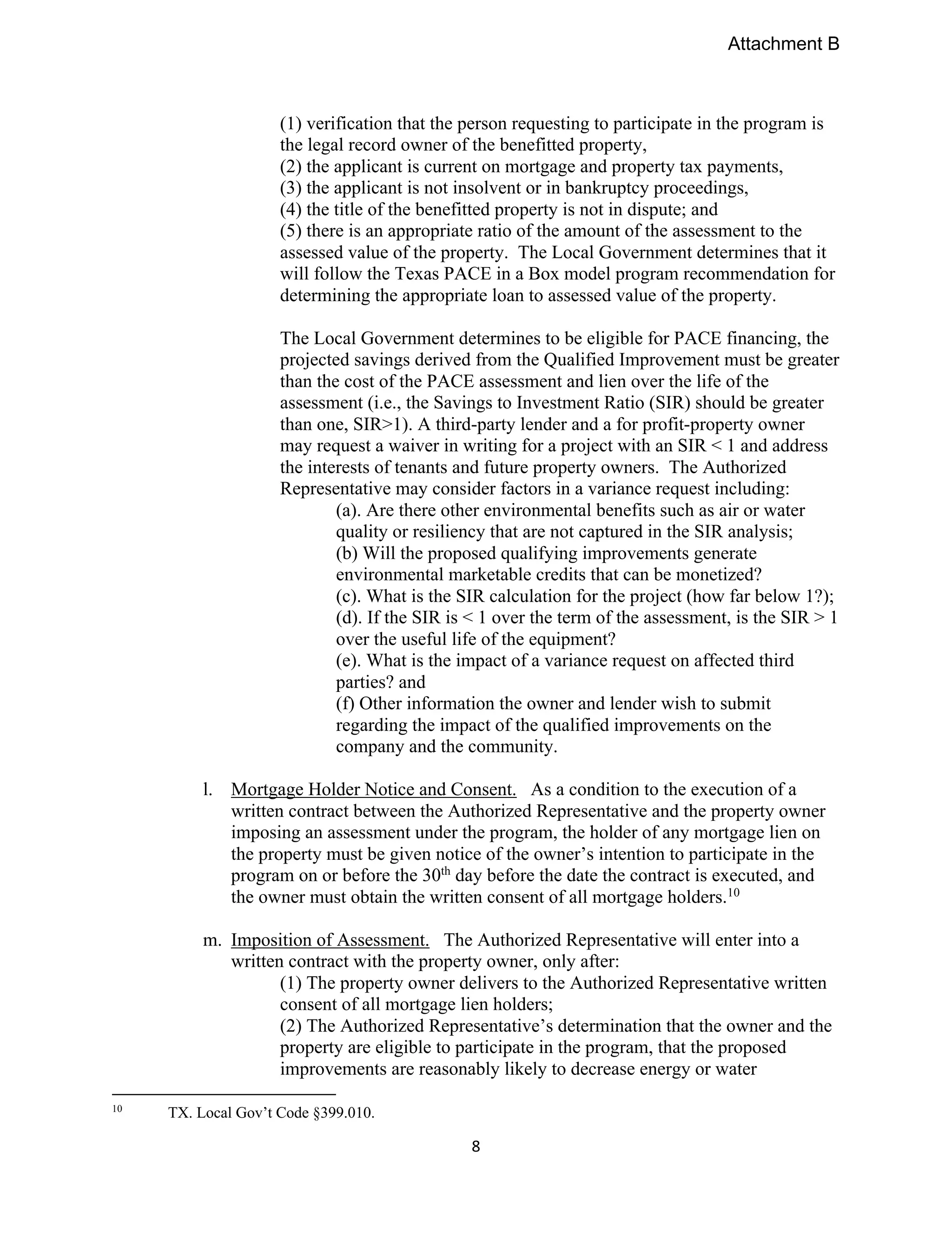 Item # 7 PACE Program - Resolution of Intent | PDF