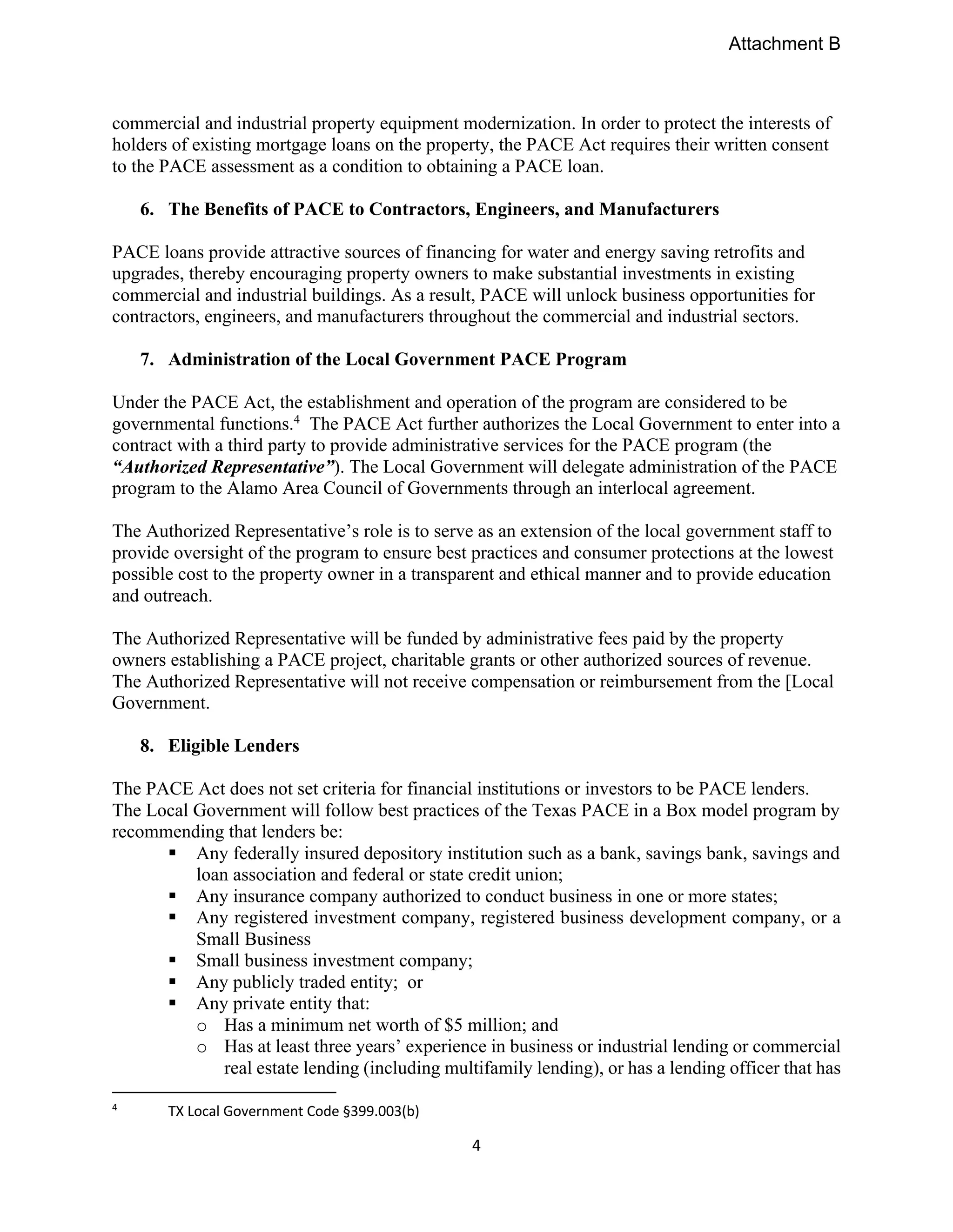 Item # 7 PACE Program - Resolution of Intent | PDF