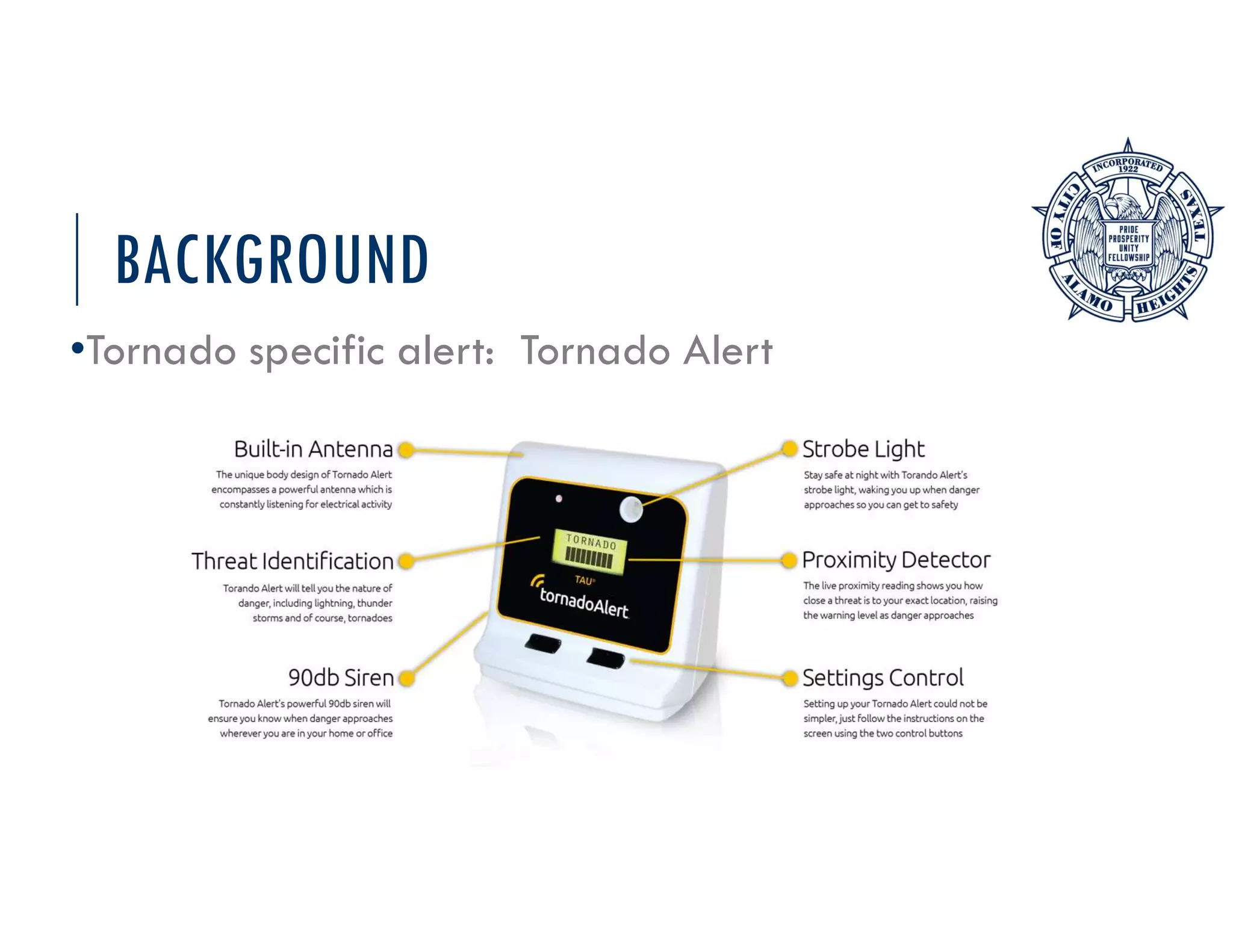 Item # 7 - PPT Outdoor Citywide emergency tornado warning siren | PDF