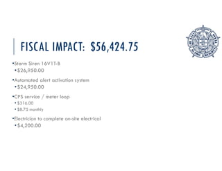 Item # 7 - PPT Outdoor Citywide emergency tornado warning siren | PDF