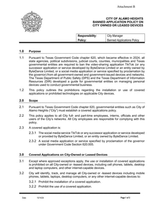 Item # 7 - Social media ban policy adoption | PDF