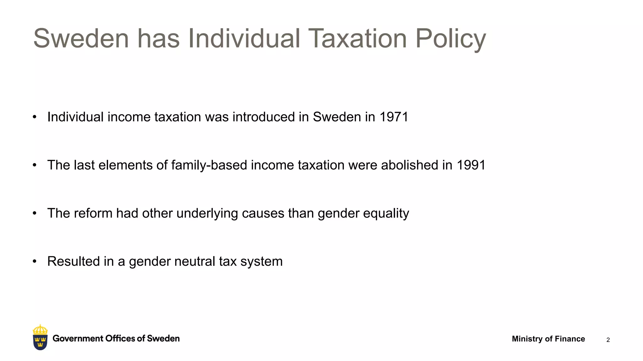 Tax Aspects of Gender Budgeting - Helen FORSLIND (Sweden) | PDF