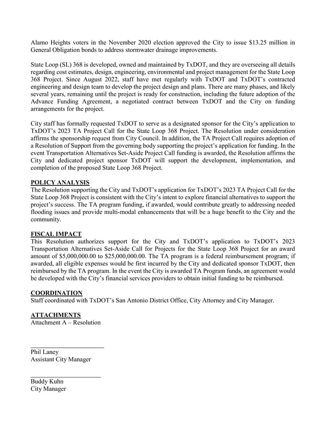 Item # 7 - TxDOT TA Project Application | PDF