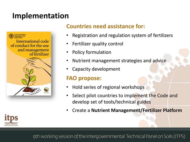 Item 7: Implementation of the International Code of Conduct for the use ...