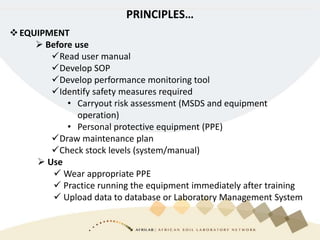 Item 7. Good practices on purchasing and operating laboratory equipment ...