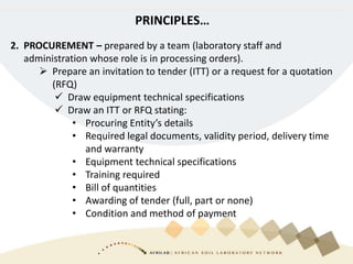 Item 7. Good practices on purchasing and operating laboratory equipment ...