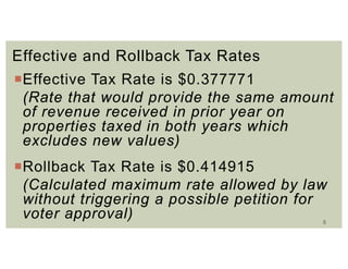 Item #8 ppt 2016 tax rate | PPT