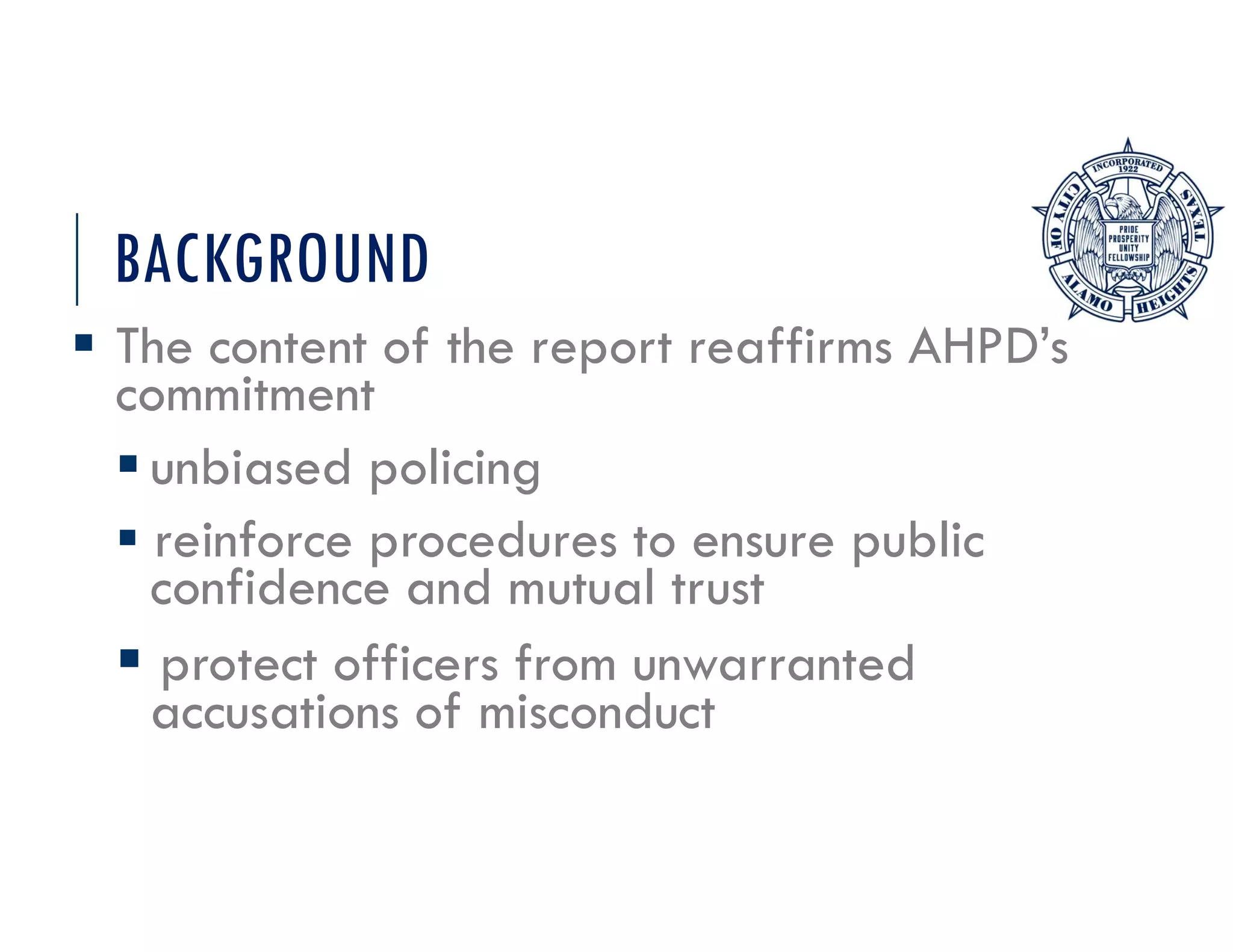 Item # 8 2019 Racial Profiling Report | PPT