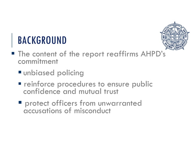 Item # 8 2019 Racial Profiling Report | PPT