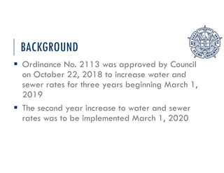 Item # 8 PPT Delay of Water and Sewer Increase Rates | PDF