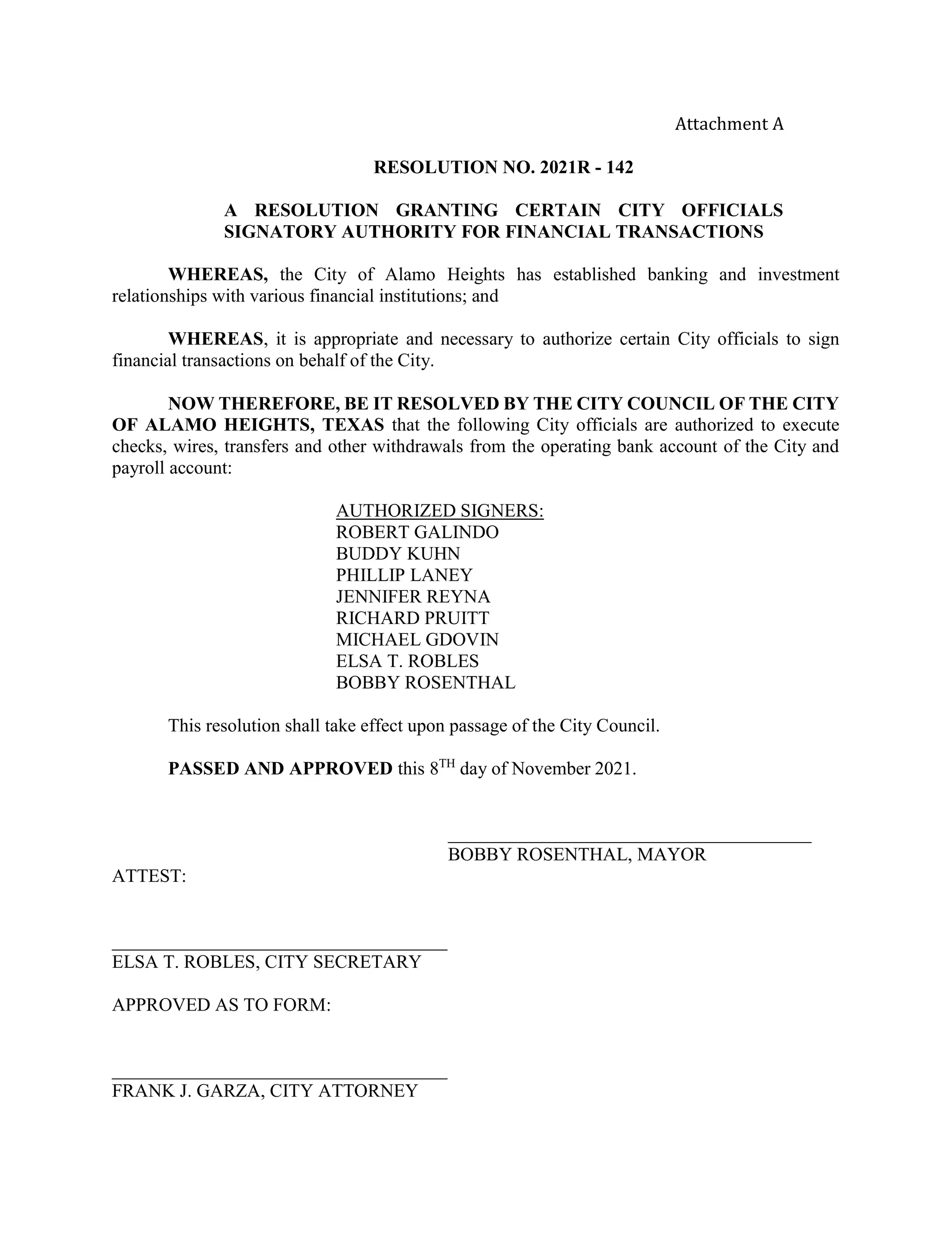 Item # 8 - Signatory authority | PDF