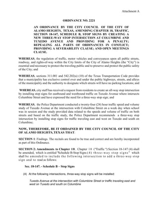 Item # 8 -- Tuxedo Columbine 3--way Stop | PDF